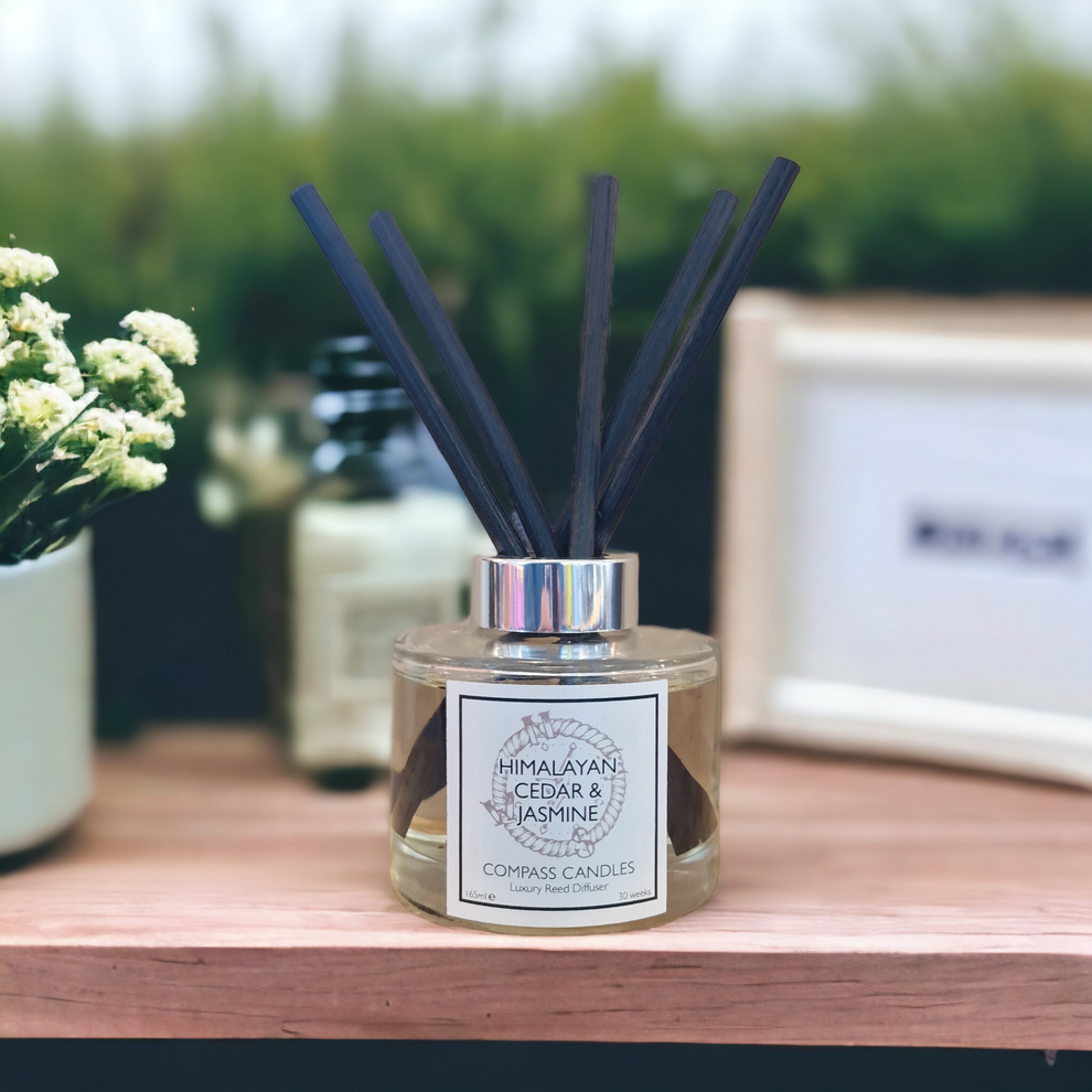Himalayan Cedar & Jasmine Reed Diffuser - 165ml – Compass Candles ...